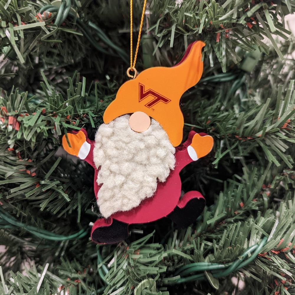VT | Virginia Tech Flat Wood Gnome Ornament | Alumni Hall
