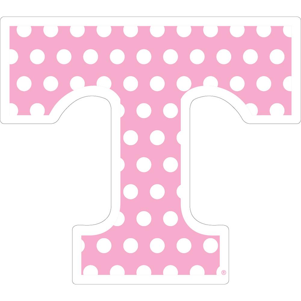 Vols - Tennessee Power T Pink Dots Decal 3" - Alumni Hall