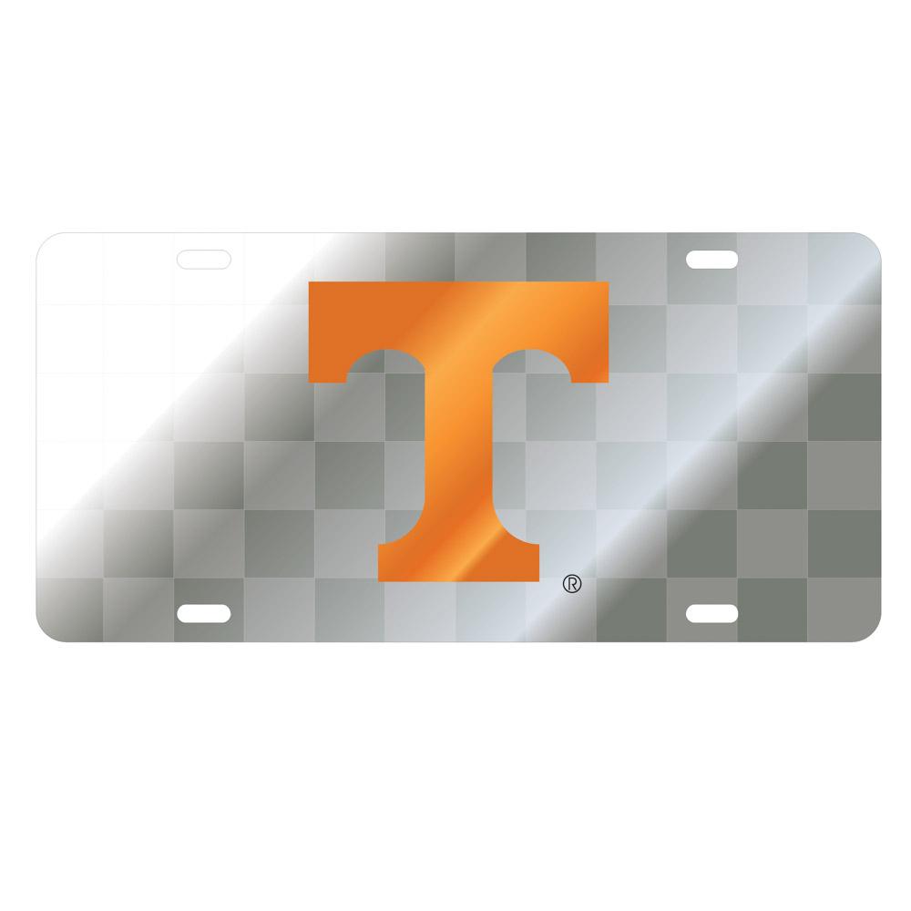 Vols- Tennessee Silver Checkered Power T License Plate- Alumni Hall