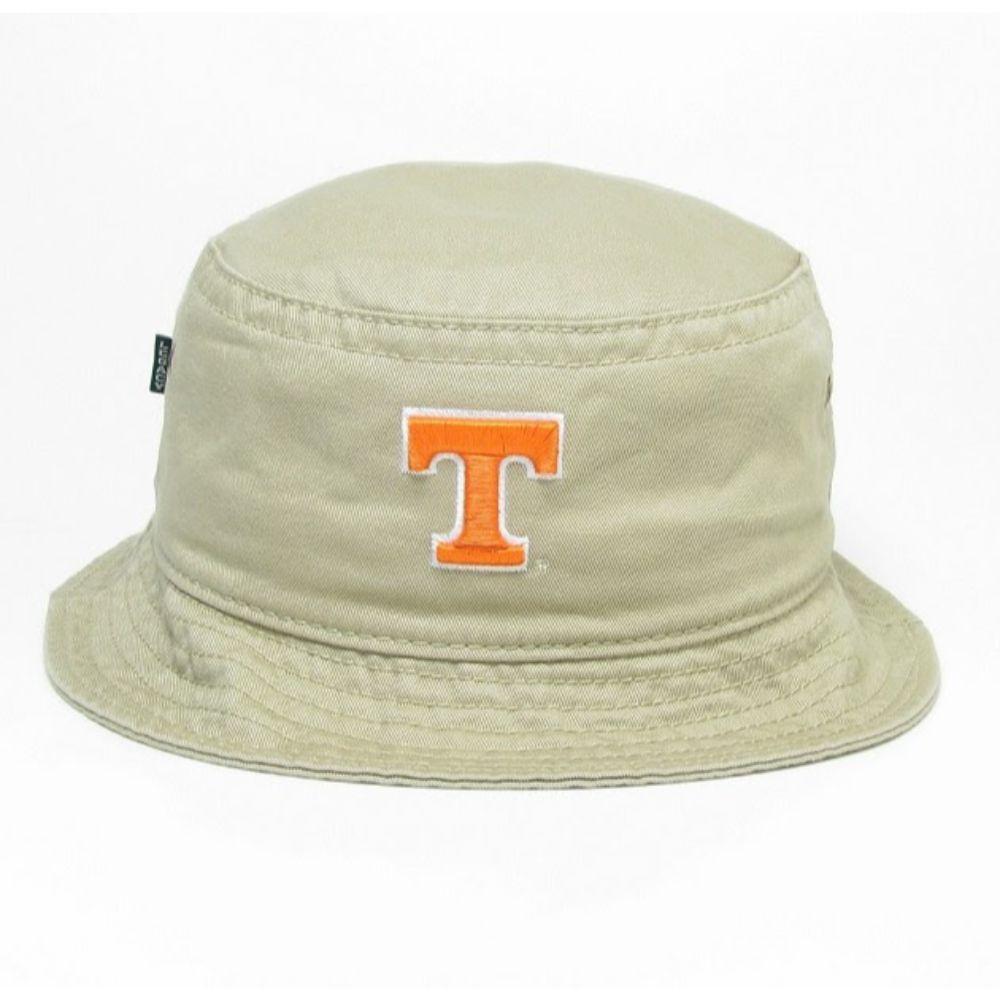 Vols | Tennessee Legacy Power T Khaki Twill Bucket Hat | Alumni Hall