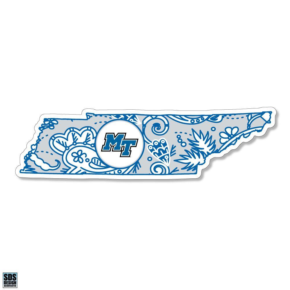 MTSU | MTSU SDS Design Paisley Decal | Alumni Hall