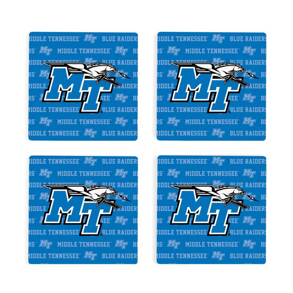 MTSU | MTSU 4pk Primary Repeat Logo Coaster | Alumni Hall