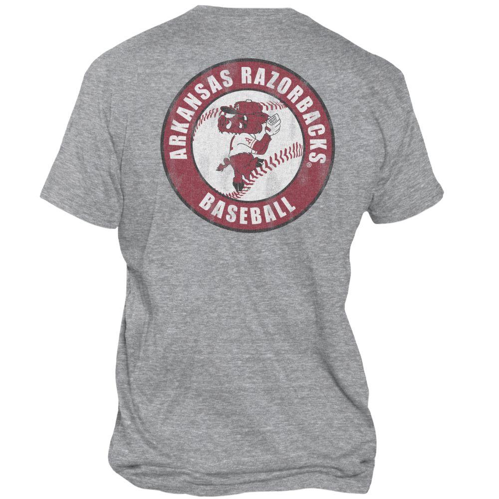 Razorbacks | Arkansas Retro Brand Men's Pitching Ribby Circle Streaky ...