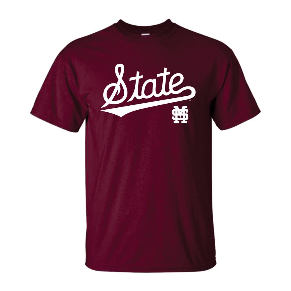 Bulldogs | Mississippi State Script State Interlock Short Sleeve Tee ...
